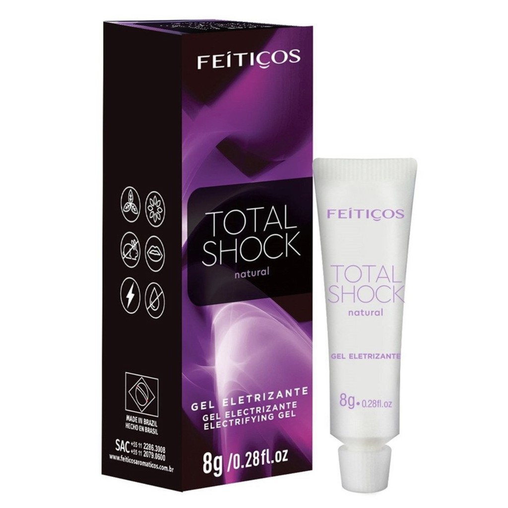 Total Shock Gel Excitante Beijável Vibrador Líquido Natural em Gel 8g ...