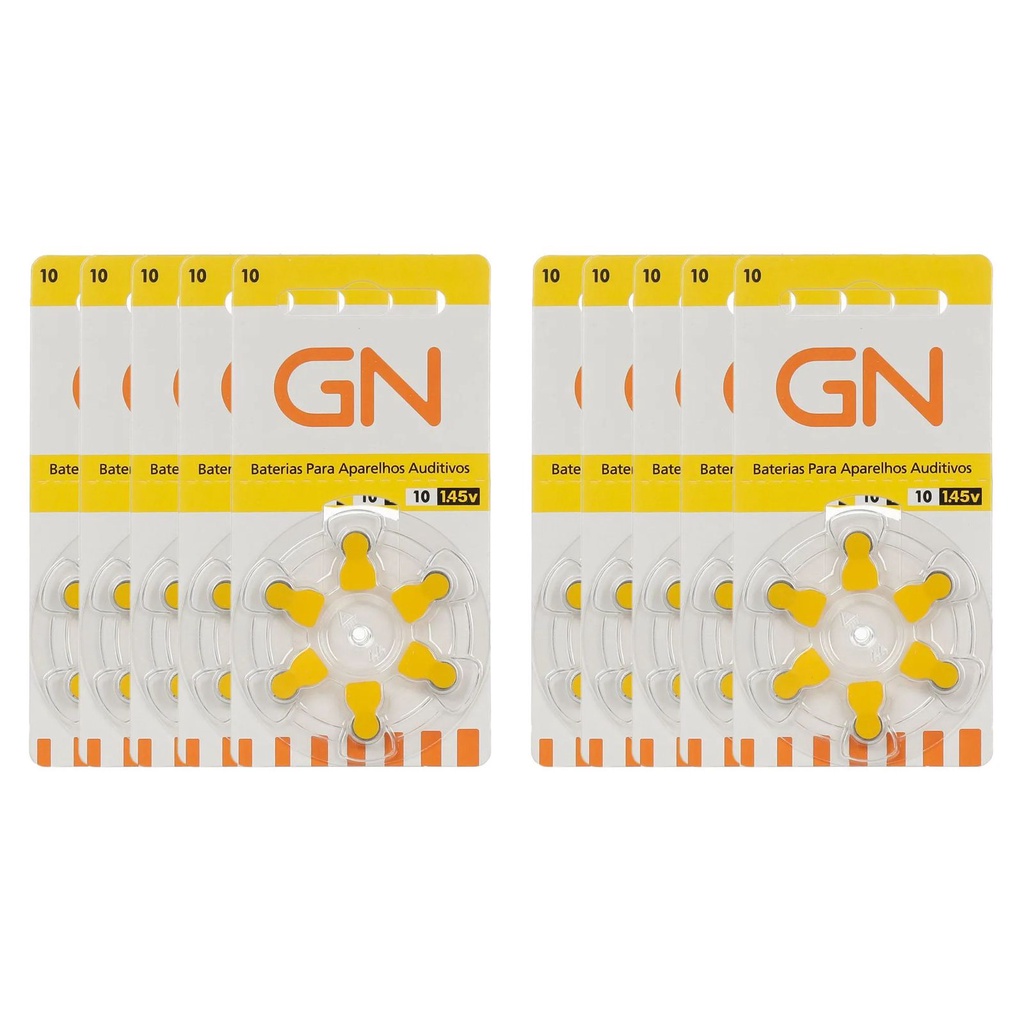 60 Pilhas para Aparelho Auditivo Gn Resound 10 / PR70 | Shopee Brasil