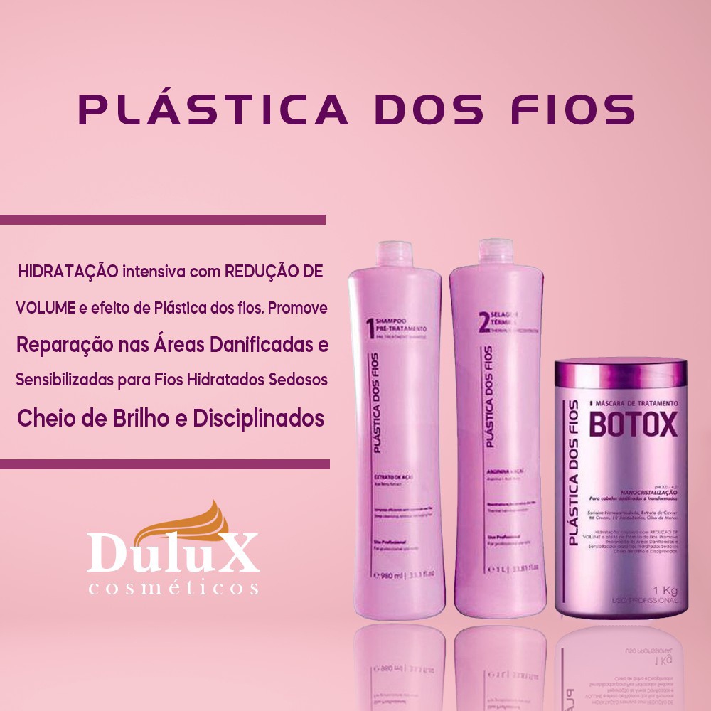 Combo Plástica Dos Fios Selagem Progressiva + Botox | Shopee Brasil