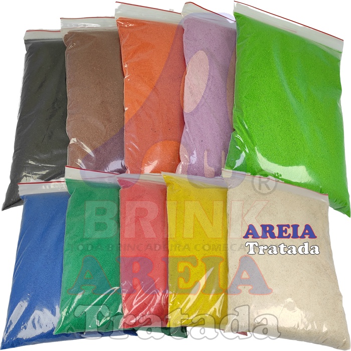 Kit Areia Colorida - 10 pacotes de 100g | Shopee Brasil