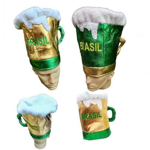 Chapéu Caneca Chopp Brasil | Shopee Brasil