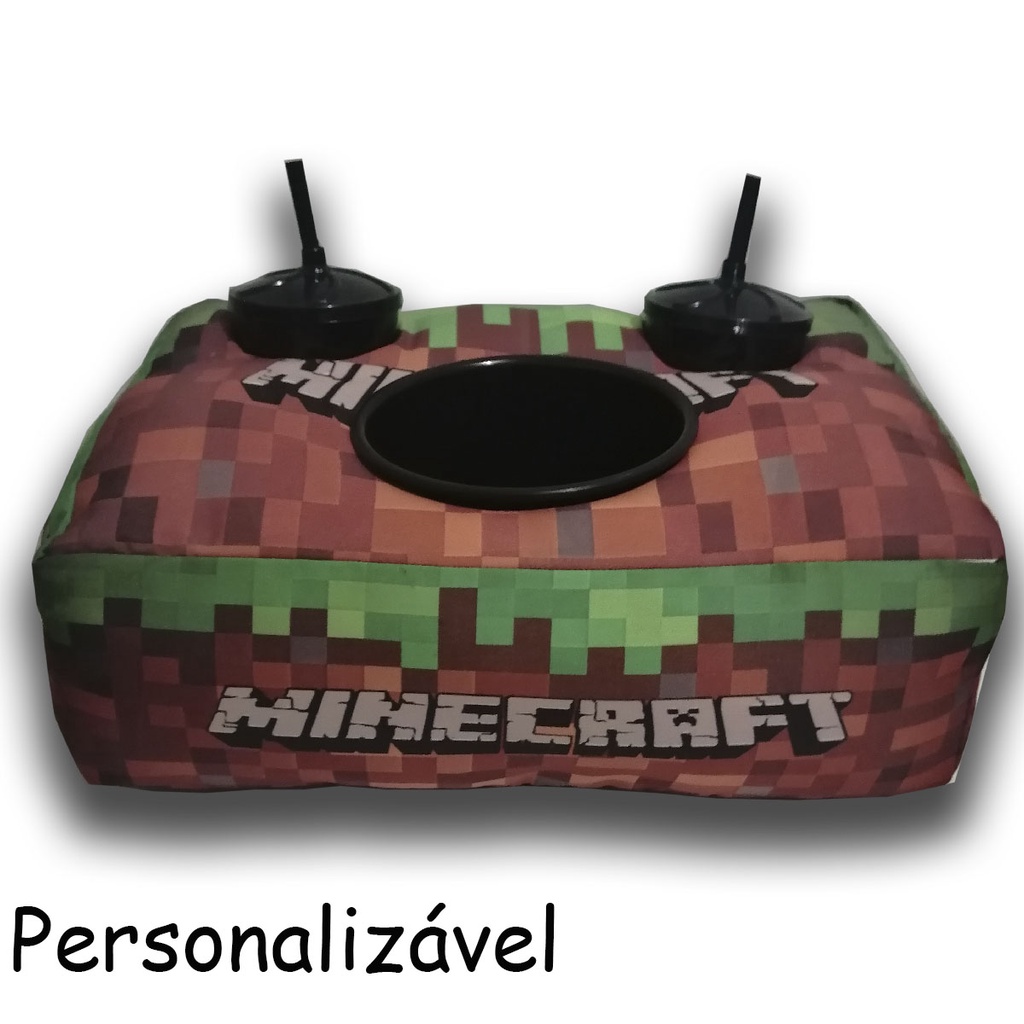 Minecraft Almofada de Pipoca com 2 Copos e Baldes | Shopee Brasil