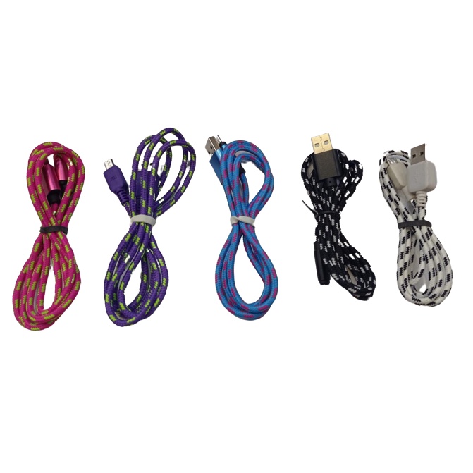 Cabo USB entrada V8 Nylon coloridos | Shopee Brasil