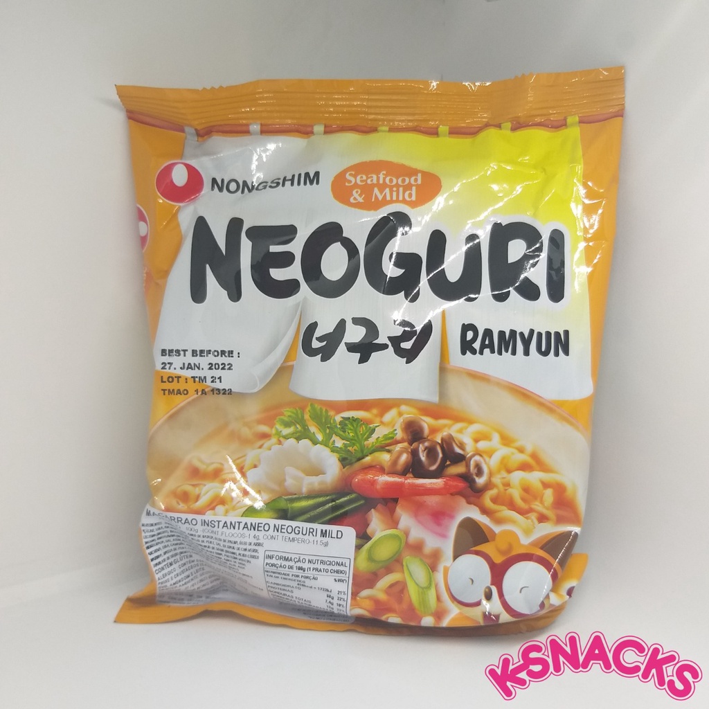 Lamen Neoguri Mild Pacote - Sabor Frutos do Mar (Apimentado suave) 100g ...