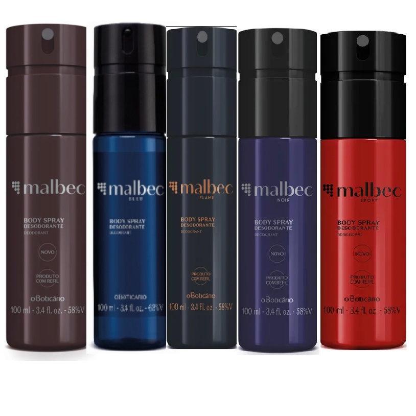 Malbec Body Spray O Boticário 100ml (a escolher Completo ou Refil ...