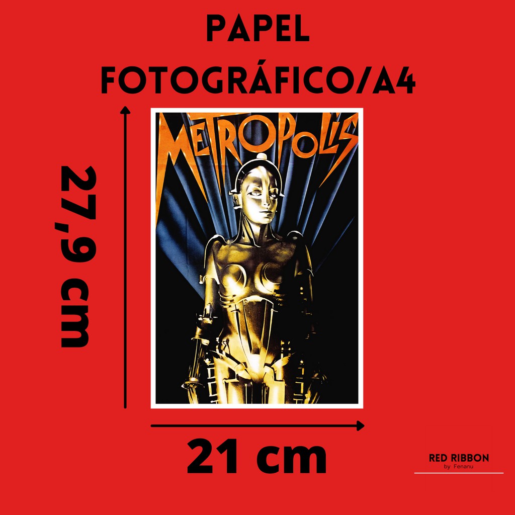 Metrópolis - Metropolis - 1927 - Fritz Lang - Pôsteres/Cartazes A4 Papel Fotográfico (FILMES ...