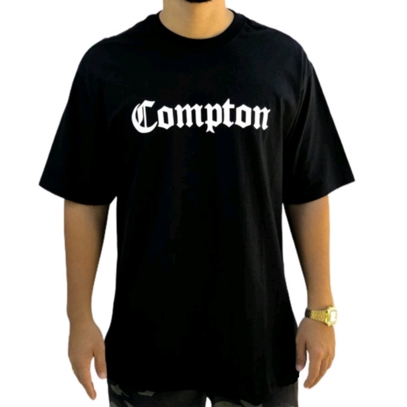 Camisa Masculina Camisa Compton Hip Hop 100% Algodão | Shopee Brasil