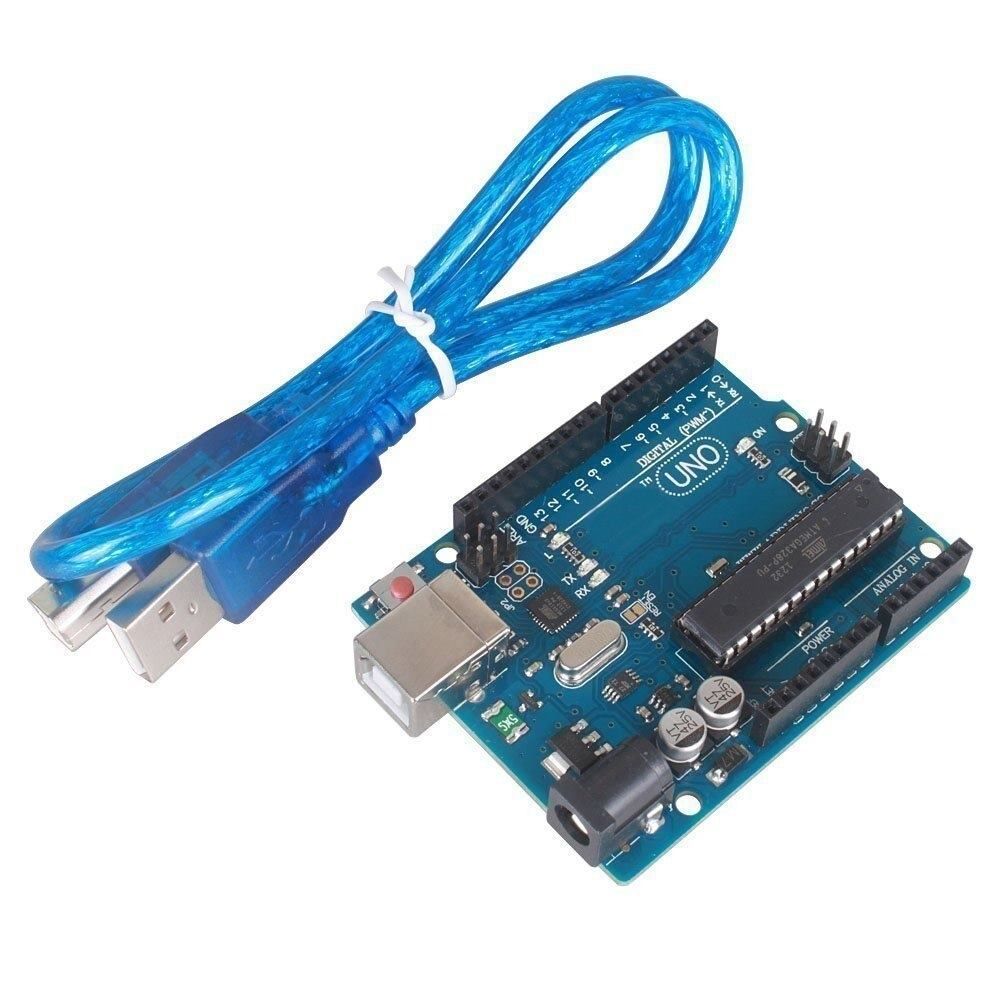 Placa Uno R3 Atmega328 Com Cabo Usb (Compatível Com Arduino) | Shopee Brasil