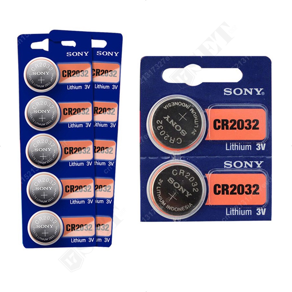 05 Pilha Bateria Lithium Cr2032 3v Botão Moeda Sony c/ Nota Fiscal Pronta Entrega | Shopee Brasil
