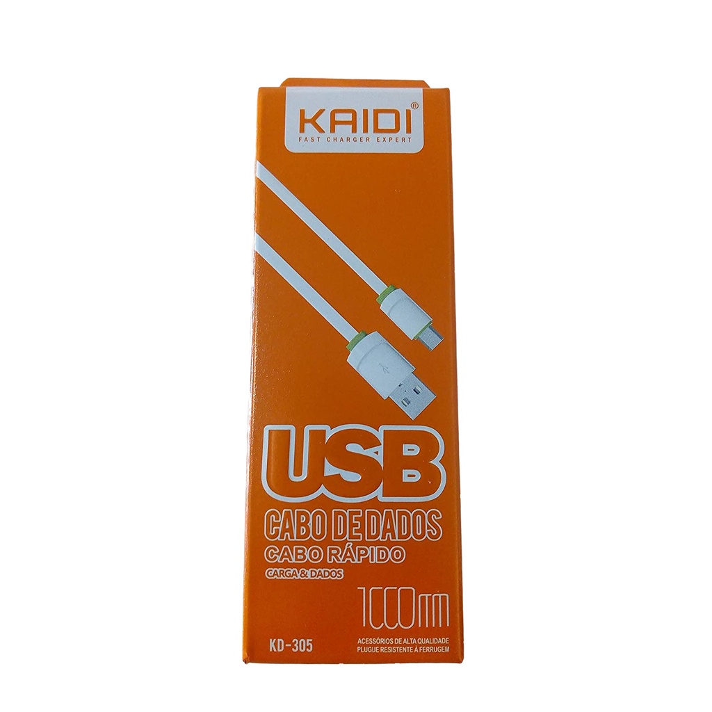 Cabo Carregador e Dados celular Kaidi Kd305 | Shopee Brasil
