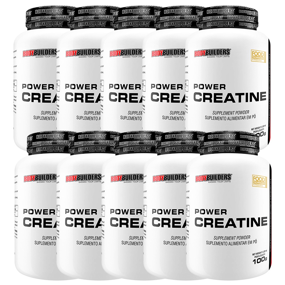 Kit 10x Creatina Power 100g - 1kg de Creatina - Bodybuilders | Shopee ...