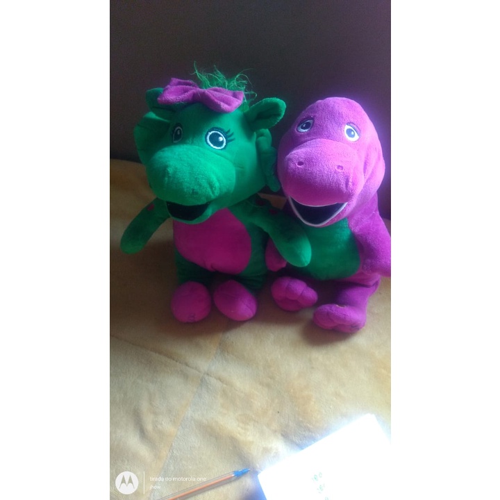 barney e seus amigos 2 pelucias originais 38 cm | Shopee Brasil