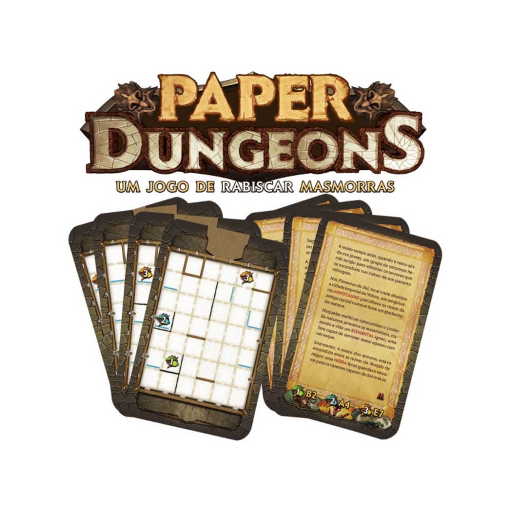 Paper Dungeons Missões Extras Expansão de Jogo de Cartas Meeple BR ...
