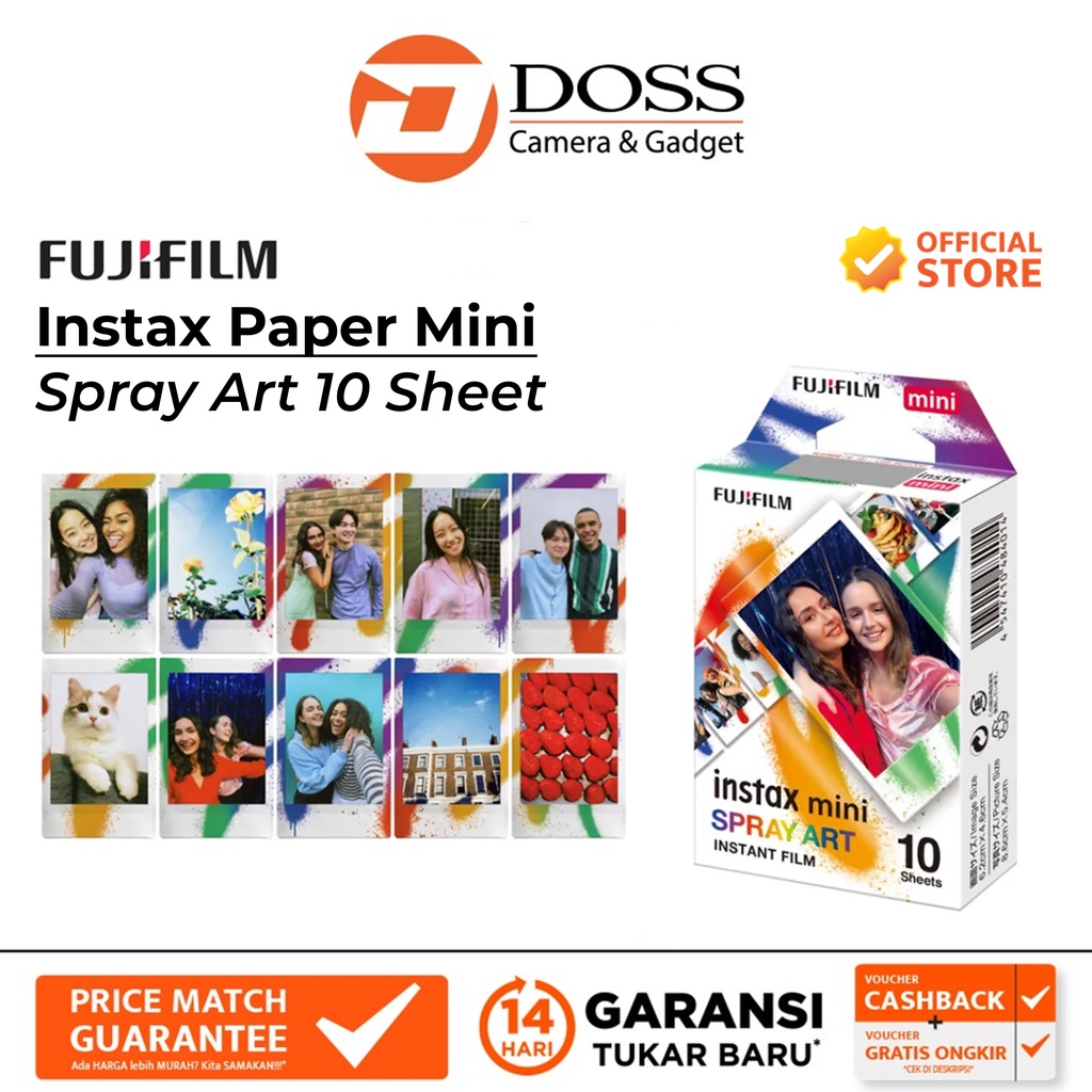 Fujifilm Instax Papel Mini Spray Art 10 Folhas | Shopee Brasil