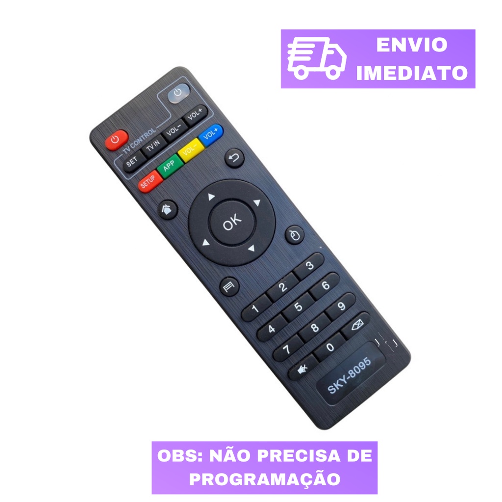 Controle Remoto Tv Box Universal 4k Mx9 Tx3 Tx2 Tx9 Mxq Pro 4k | Shopee ...