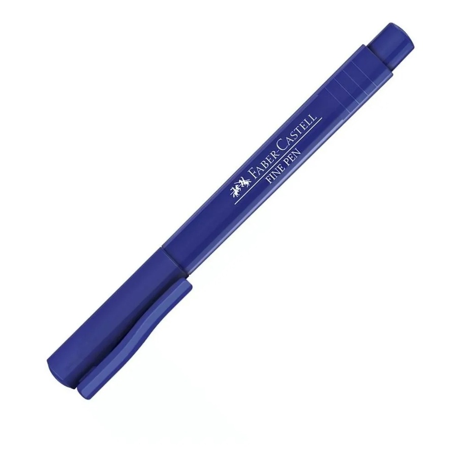 Caneta Ponta Porosa Fine Pen - 0.4mm - Azul Night Sky Blue - Faber-Castell | Shopee Brasil