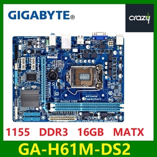 Gigabyte GA-H61M-DS2 motherboard H61M H61 DDR3 LGA 1155 Original ...