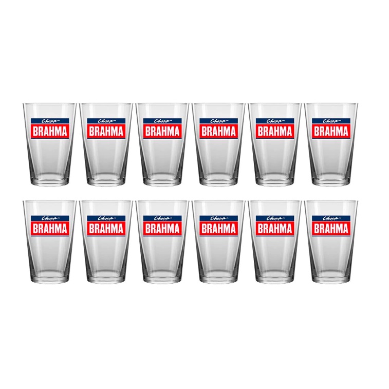 Copo de Vidro Caldereta Para Chopp logo Brahma | Shopee Brasil