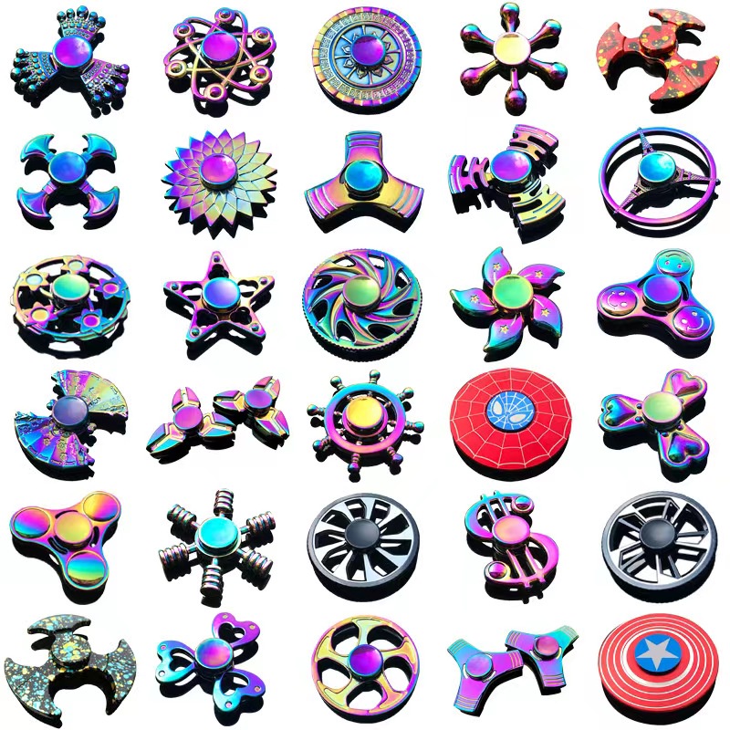 Fidget Spinner Zinco Liga Giratório Alivia Estresse Top Brinquedo ...
