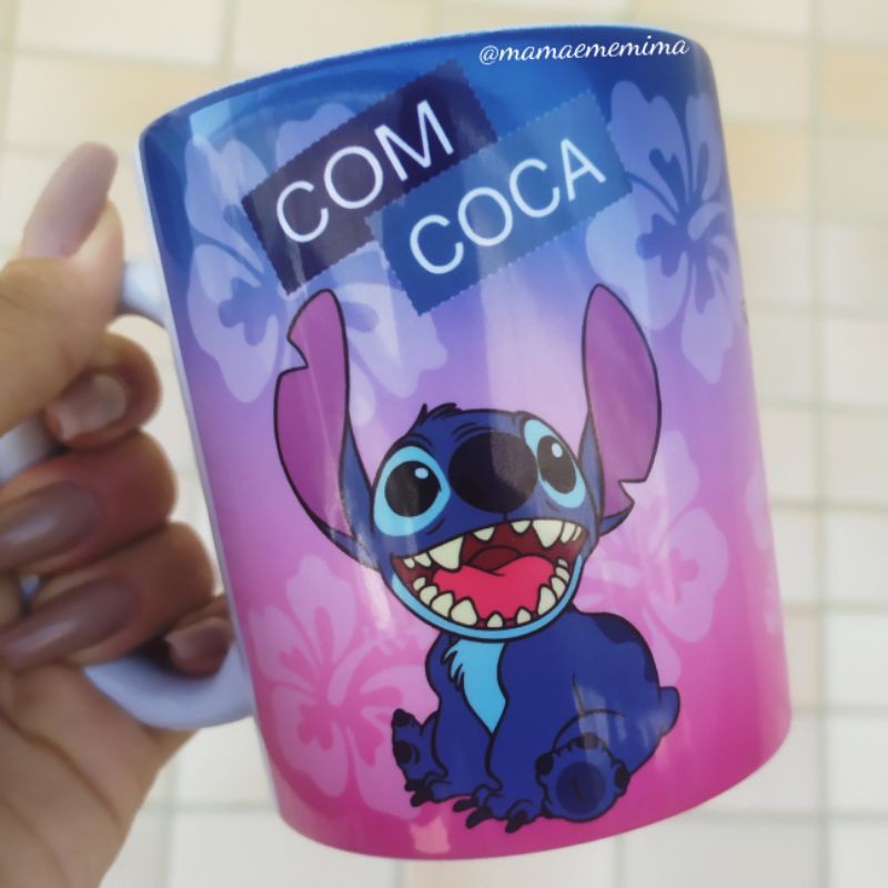 Caneca Lillo Stitch com coca cola sem coca cola, caneca divertida ...