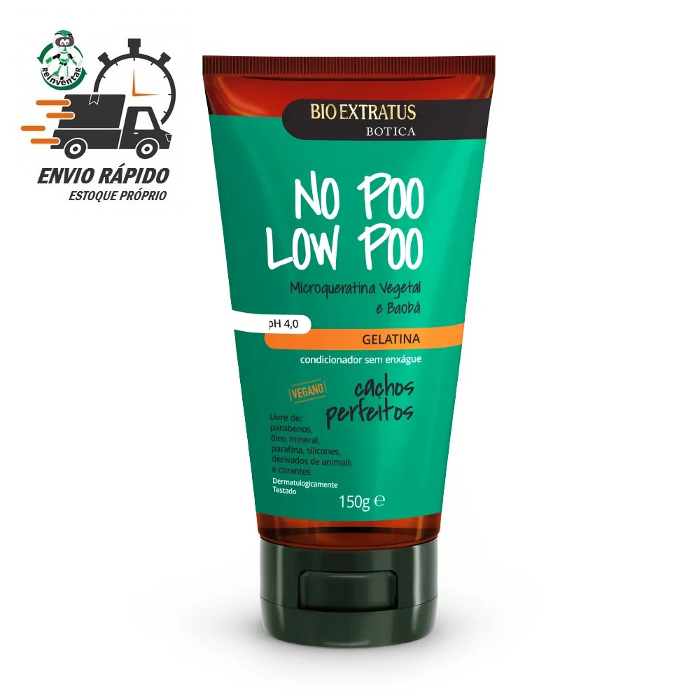 Gelatina Bio Extratus Botica No Poo Low Poo Cachos Perfeitos | Shopee ...