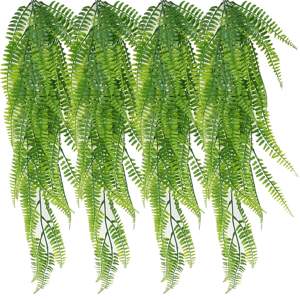 Samambaia Artificial Kit 4 Pendentes Folhagem Verde 85cm Decoração ...