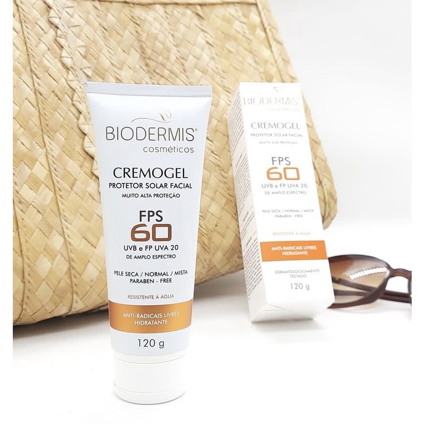 Protetor filtro solar facial cremogel fps60 para pele seca normal e ...