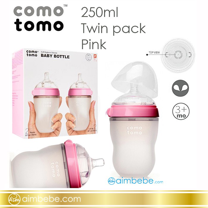 Comotomo Garrafa Twin Pack 250ml (Frasco Baby Pacifier) | Shopee Brasil