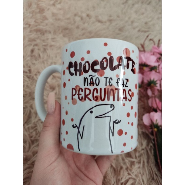 CANECA FLORK CHOCOLATE MEME 325ML ESCOLHA A ARTE | Shopee Brasil