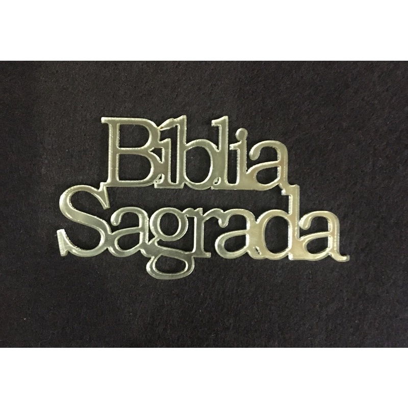 Apliques Religiosos Bíblia Sagrada e Bíblia Hinário em Acrílico | Shopee Brasil