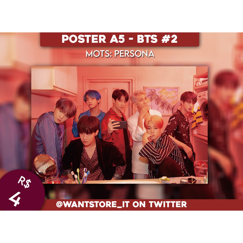 POSTER A5: BTS #2 - MOTS PERSONA | Shopee Brasil