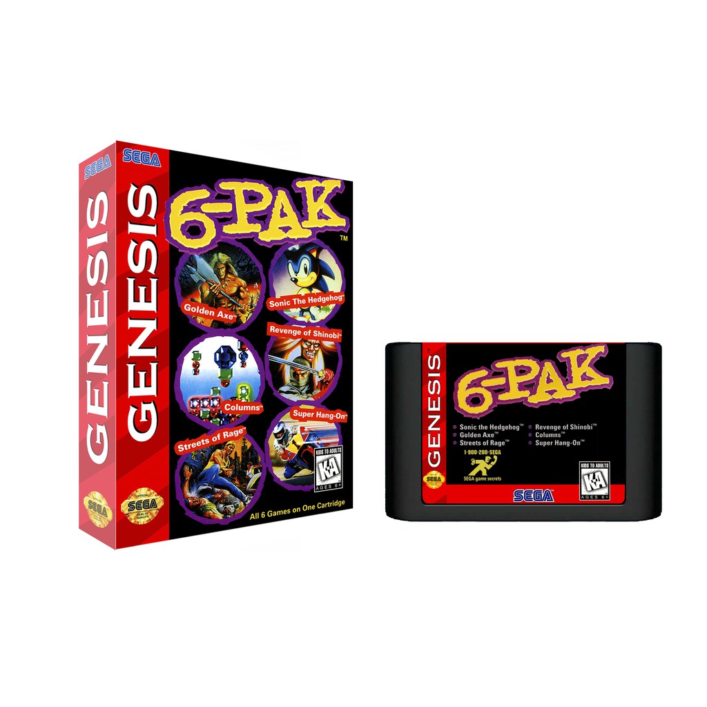 Jogo 6 Pak de Mega drive lacrado novo | Shopee Brasil