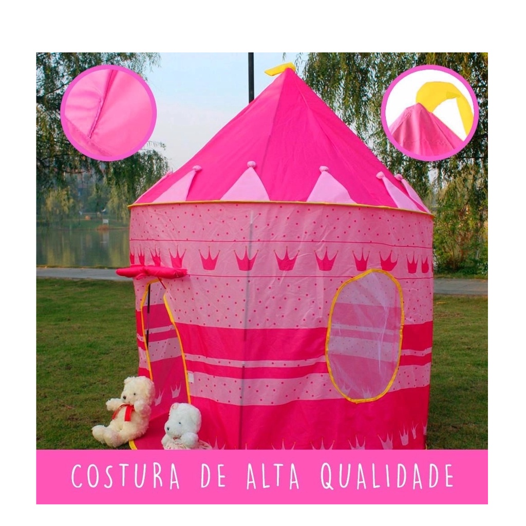 Barraca Infantil Castelo Das Princesas Rosa Super Grande | Shopee Brasil