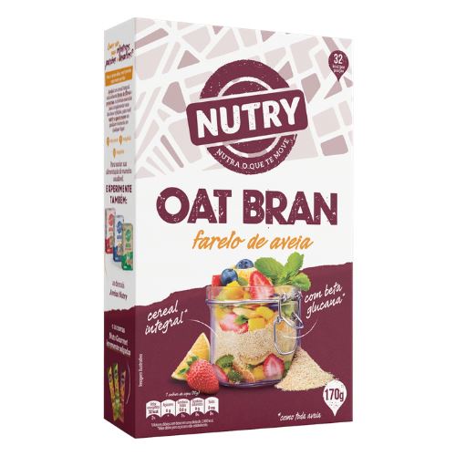 Farelo De Aveia Oat Bran Nutry 170g | Shopee Brasil