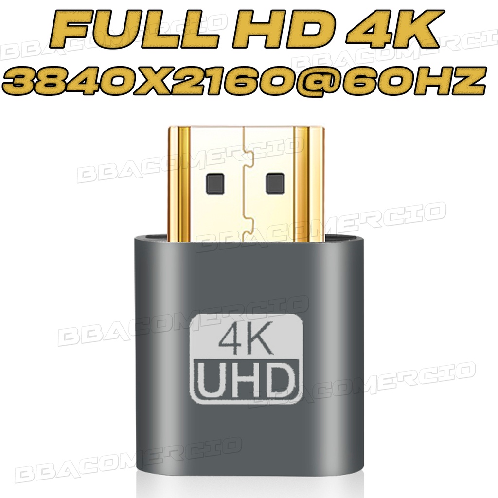 Vga Hdmi Dummy Plug Virtual Display 4k Adaptador 1.4 Minerador Emulador ...