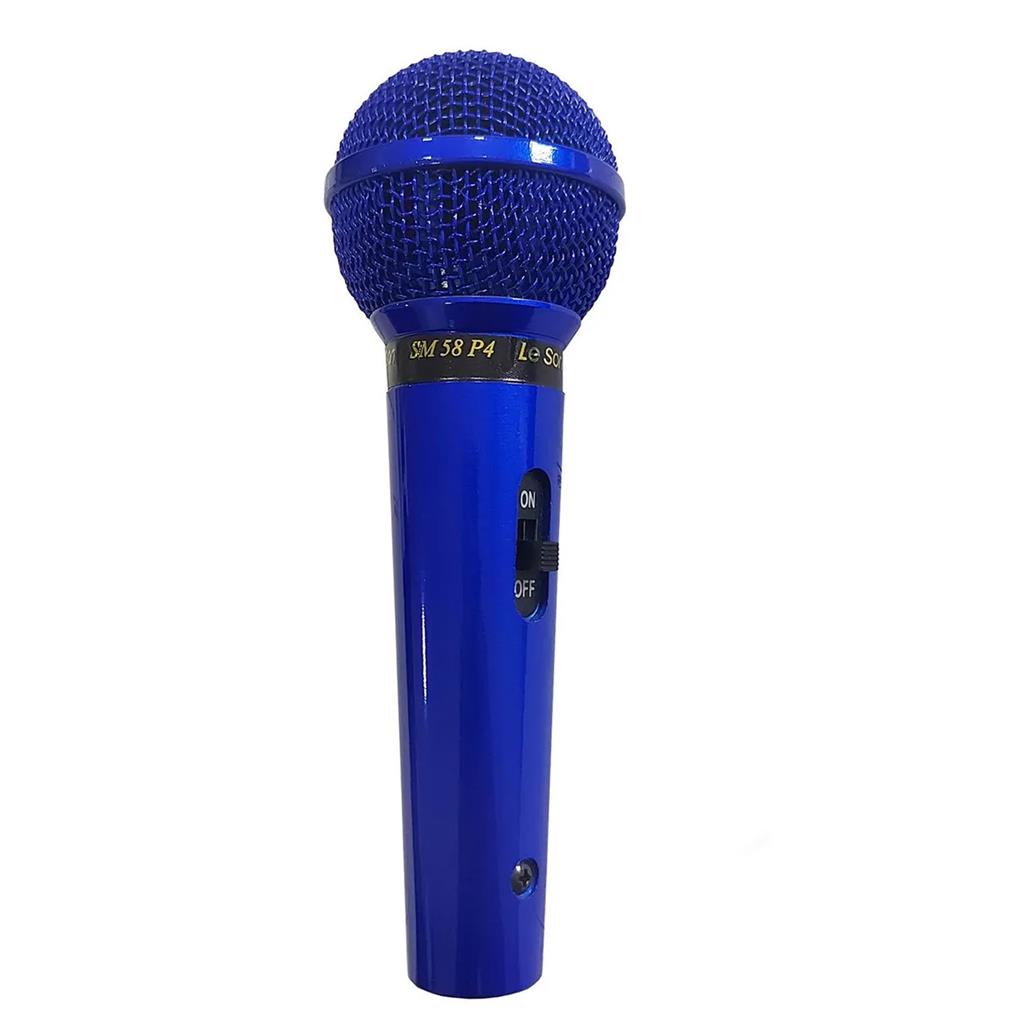 Microfone Sm58 P4 Lc Azul Cardioide Unidirecional Leson (Sem cabo ...