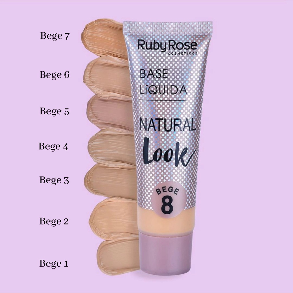 Base Líquida Facial Ruby Rose Natural Look Bege Group2 | Shopee Brasil