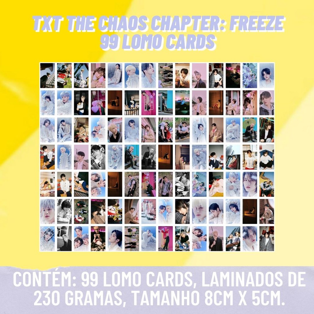 99 Lomo Cards TXT The Chaos Chapter: FREEZE KPOP. | Shopee Brasil