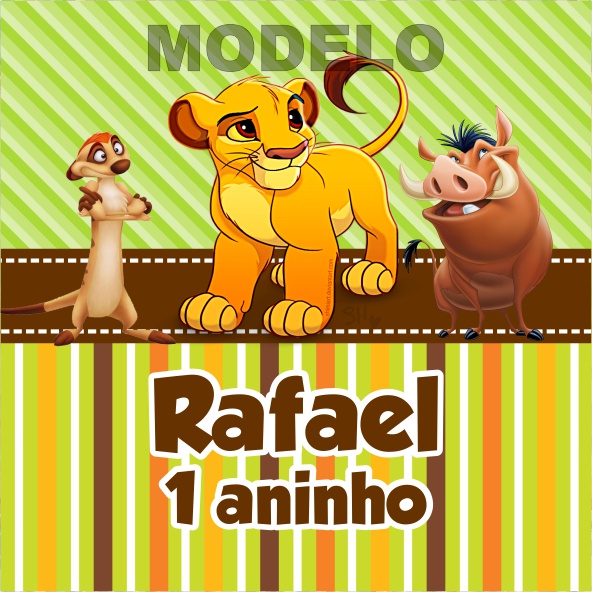 15 Adesivos Caixa Acrílica Rei Leão Simba - Etiqueta - Rótulo ...