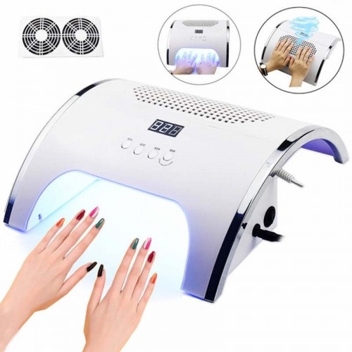 CABINE MANICURE ALONGAMENTO ESMALTAÇÃO UV LED FAN NAILS COM COLETOR DE ...
