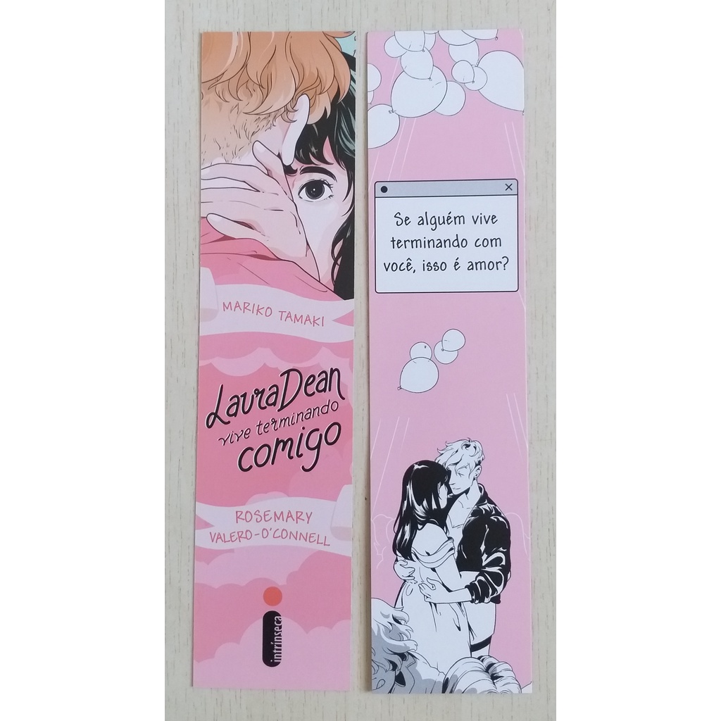 Marcador do livro Laura Dean Vive Terminando Comigo | Mariko Tamaki e Rosemary Valero O'Connell ...