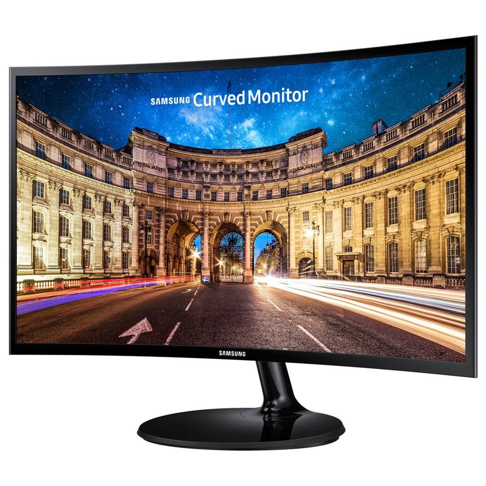 Monitor Curvo Full HD Samsung LED 24 Polegadas C24F390 Preto | Shopee ...