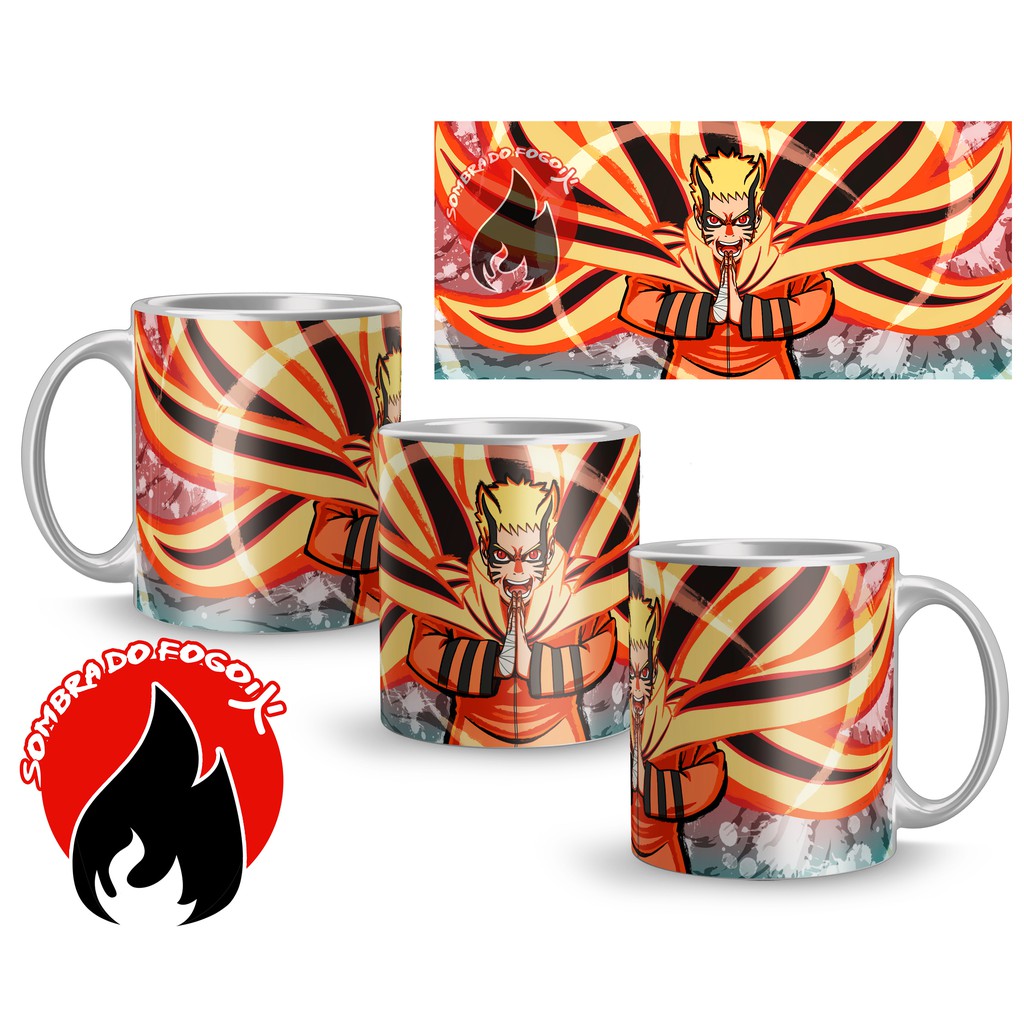 Caneca porcelana Naruto Baryon Mode várias estampas shippuden the last ...