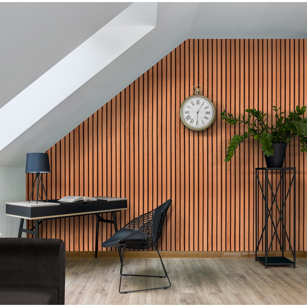 Papel de Parede Ripado Ripas Madeira Adesivo Autocolante 2mx50cm - SKU ...