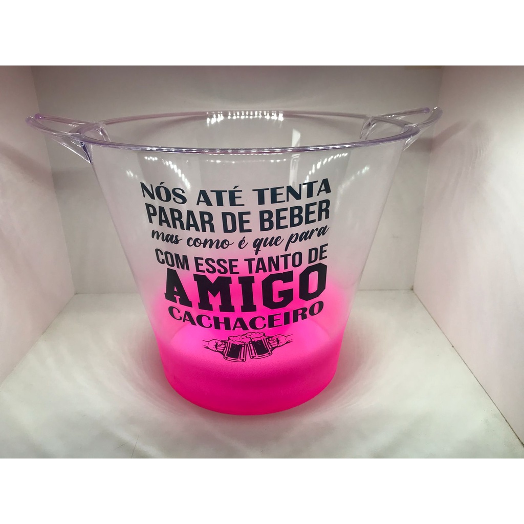 Balde de gelo degrade 5L em acrílico personalizado | Shopee Brasil