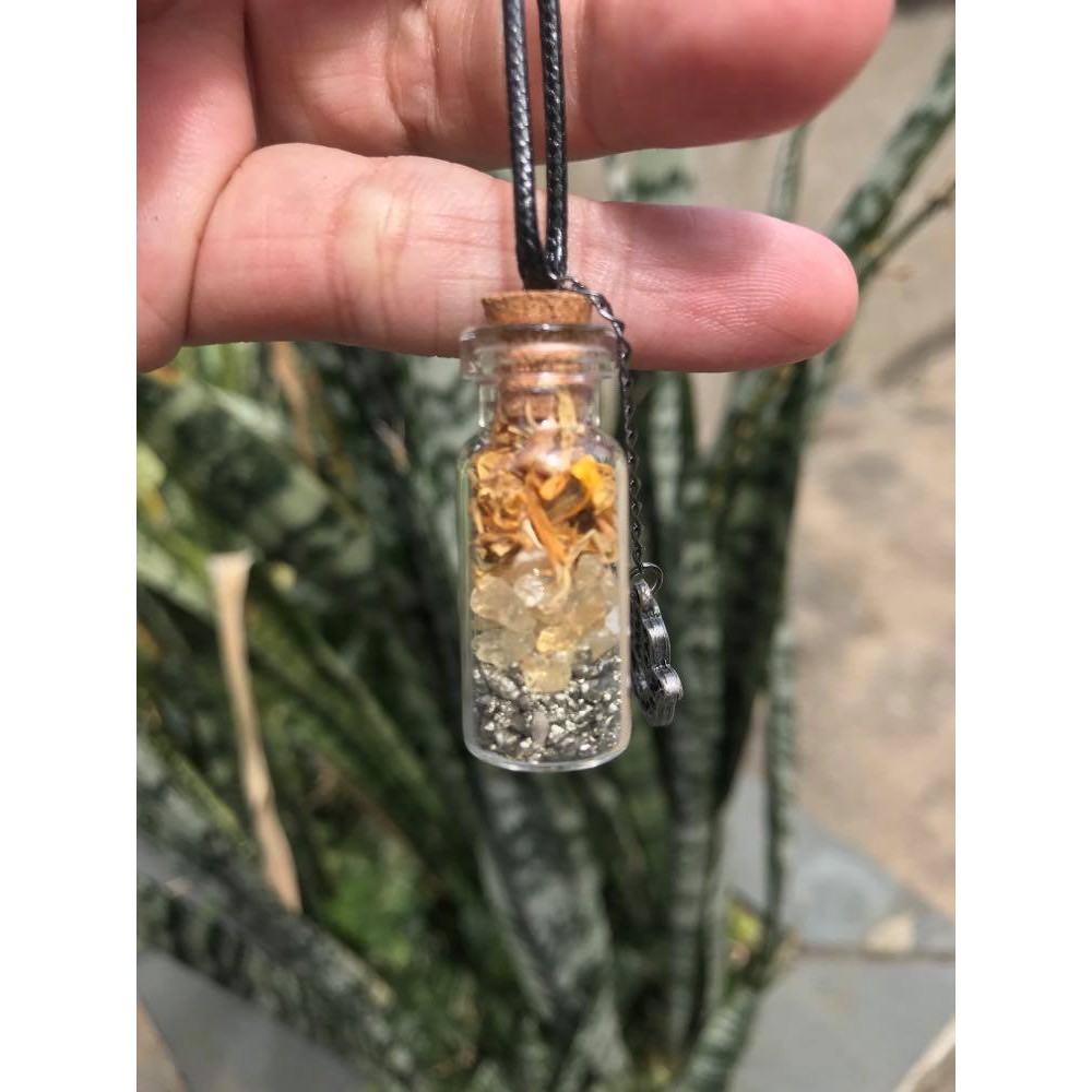 Colar Amuleto Energético Prosperidade Solar cristais- Consagrado ...