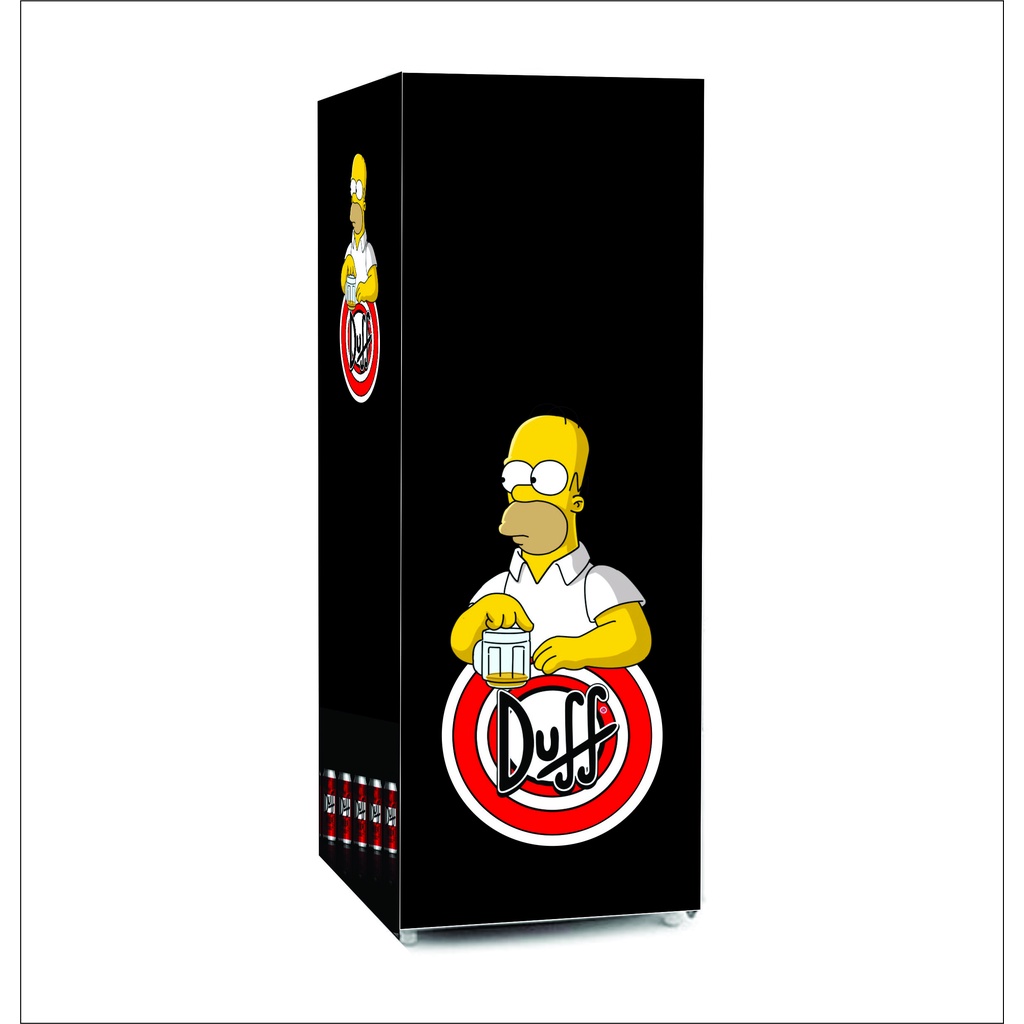 Adesivo plotagem de freezer e geladeira personalizada Hommer Simpsons ...