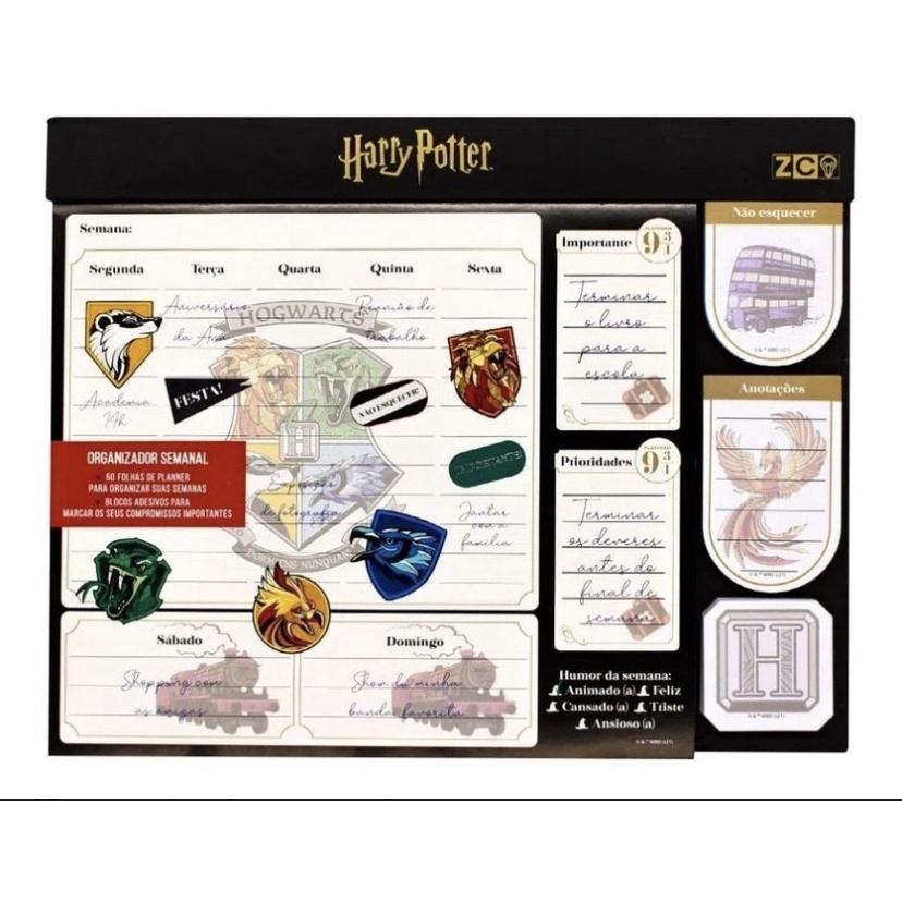 Planner Planejador Organizador Temático Harry Potter Agenda | Shopee Brasil