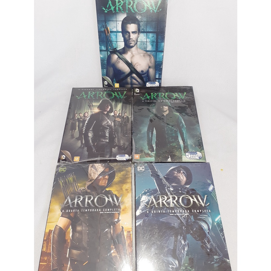 DVD SERIE ARROW O ARQUEIRO VERDE 1 2 3 4 5 TEMPORADAS COMPLETAS ORIGINAL DUB | Shopee Brasil