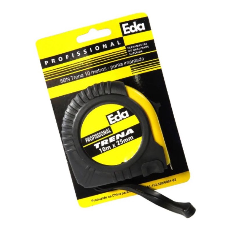Trena Fita Métrica Emborrachada 10 Metros Ponta Imantada Eda | Shopee ...